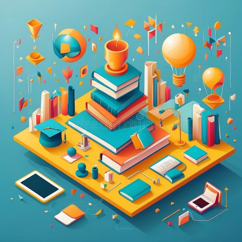 ChatGPT: 1. SEO-Optimized Title Isometric Vector Illustration of Digital Learning Environment ...