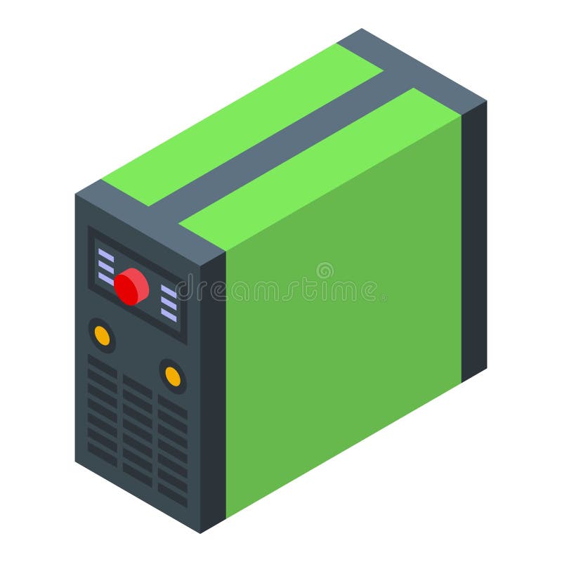 Isometric Vector Illustration of Green Power Bank Stock Vector ...