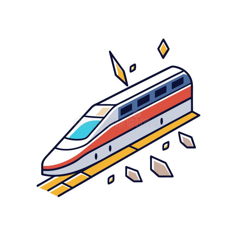 Isometric High-speed Train, Transport, Railway, Vector Illustration ...