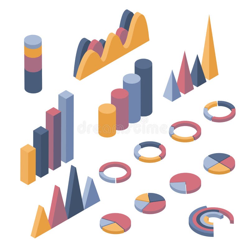 Set of business elements. stock vector. Illustration of diagramsn ...