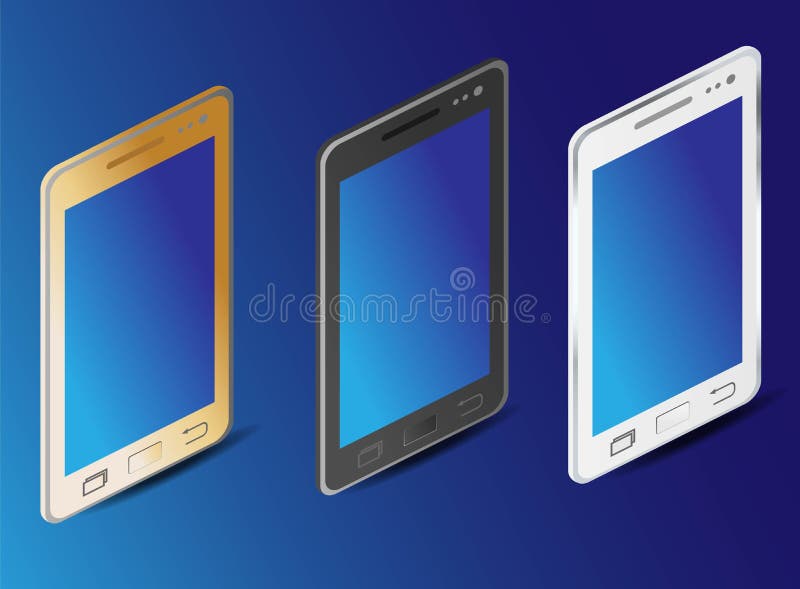 Isometric Vector Illustration. Smartphone Vector Icon. Mobile Phone ...