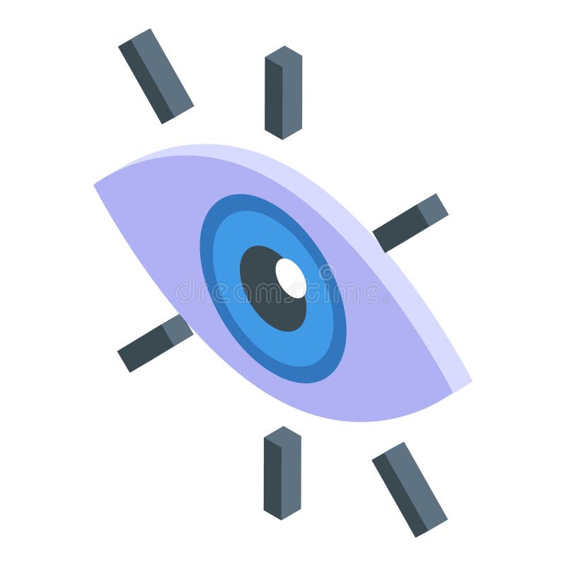 Isometric Vector Illustration of a Stylized Eye Stock Vector ...
