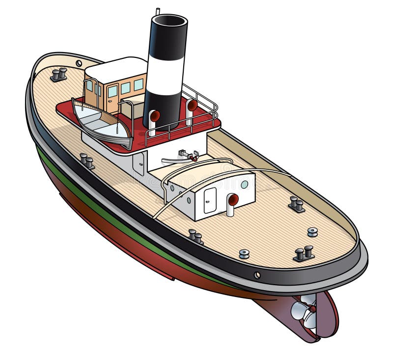 Simple Tugboat Drawing