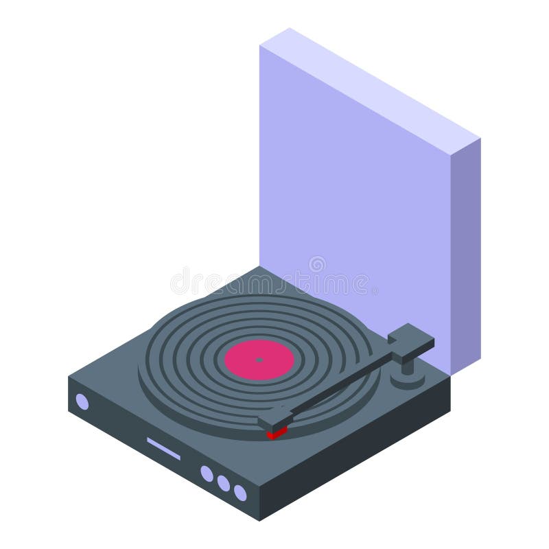 Isometric Vector Illustration of a Turntable Stock Vector ...