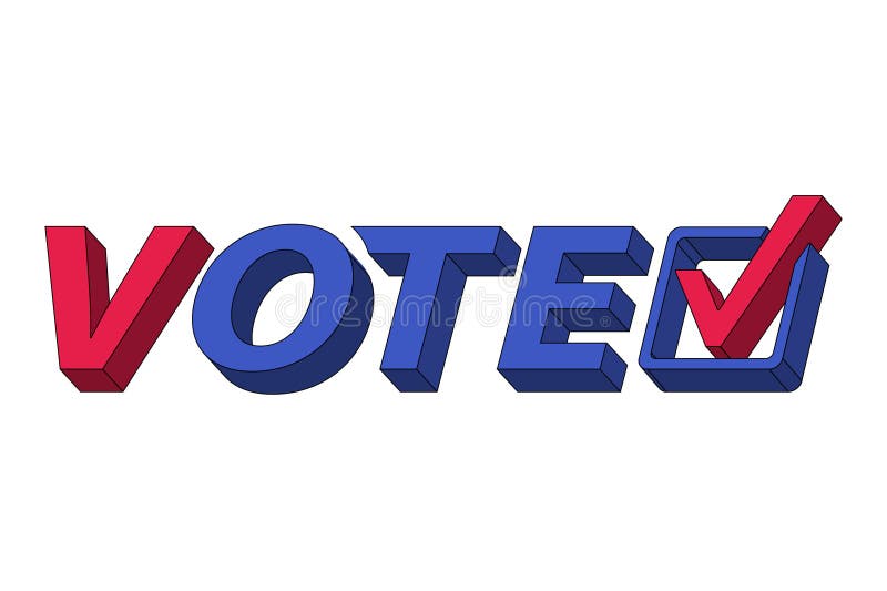 Isometric Vector Illustration with the Word VOTE in Bold 3D Letters ...