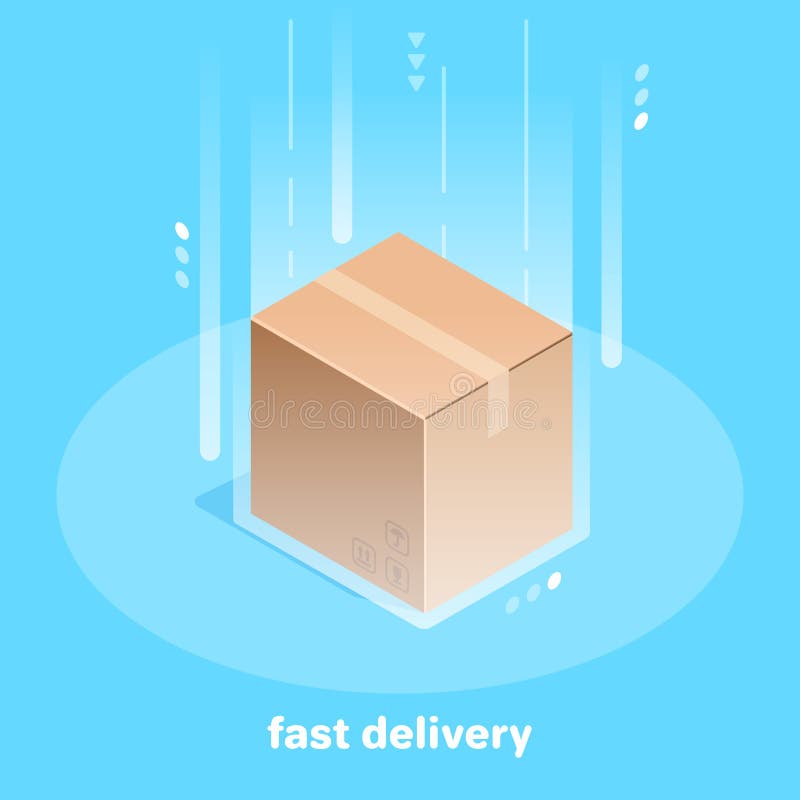 Fast Mail Delivery, Box and Acceleration Lanes Stock Vector ...