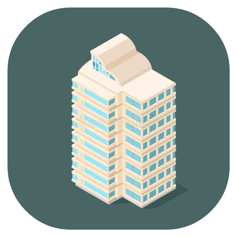 Isometric Vector Modern Office Flat Icon Design. Stock Vector ...