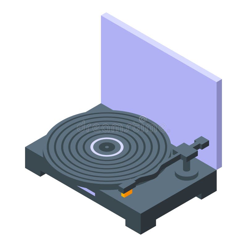 Isometric Vector of Modern Turntable Stock Vector - Illustration of ...