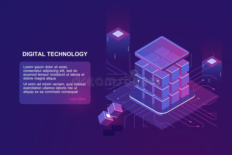 Isometric Vector Technology Stock Vector - Illustration of digital ...