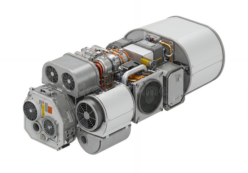 Isometric View of Aircraft Environmental Control System Components ...