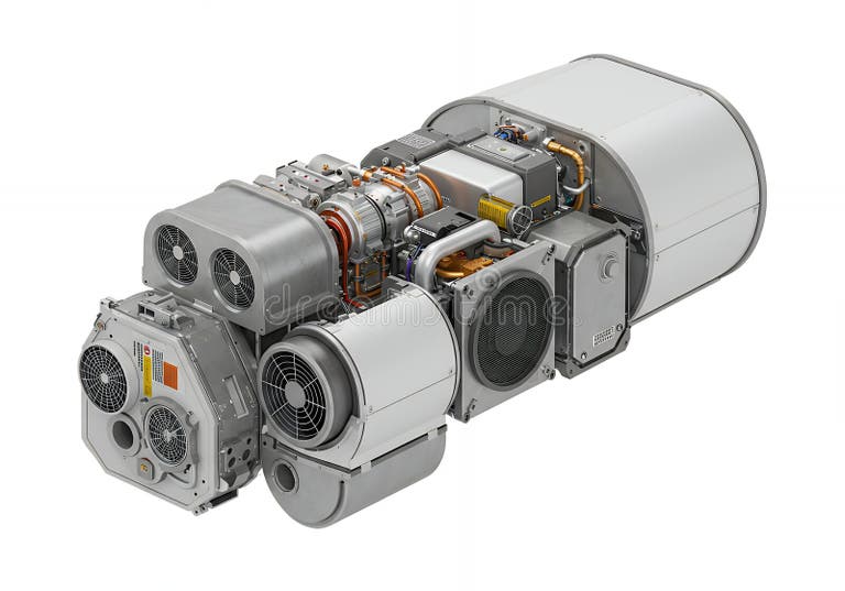 Isometric View of Aircraft Environmental Control System Components ...