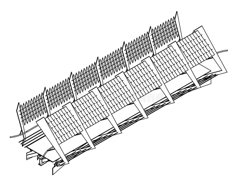 Isometric view of a bridge stock vector. Illustration of dimensional ...