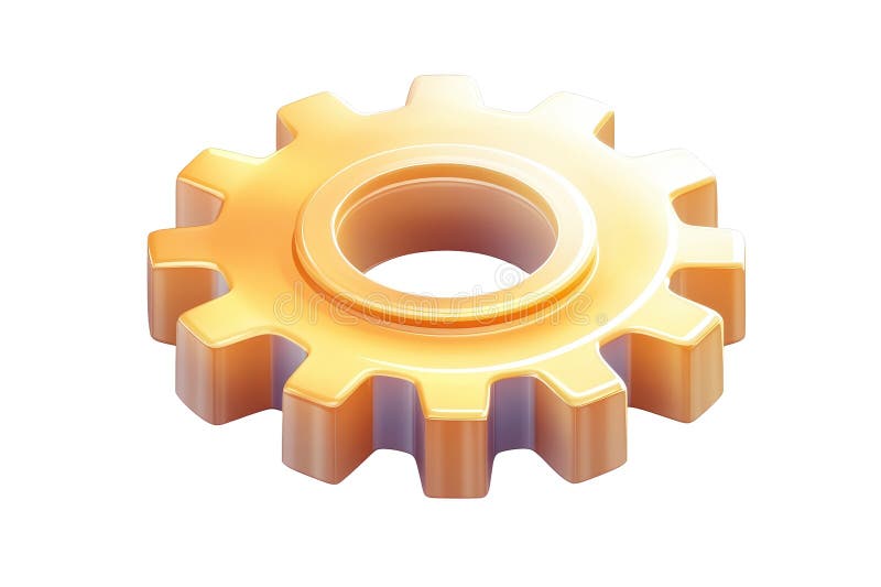 Isometric View of a Detailed Machine Gear Wheel Cogwheel in a Digital ...