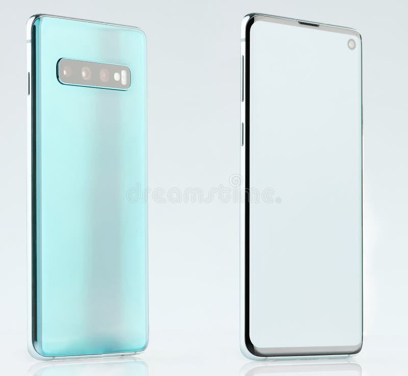 Isometric View of Green Modern Smartphone Stock Photo - Image of cell ...