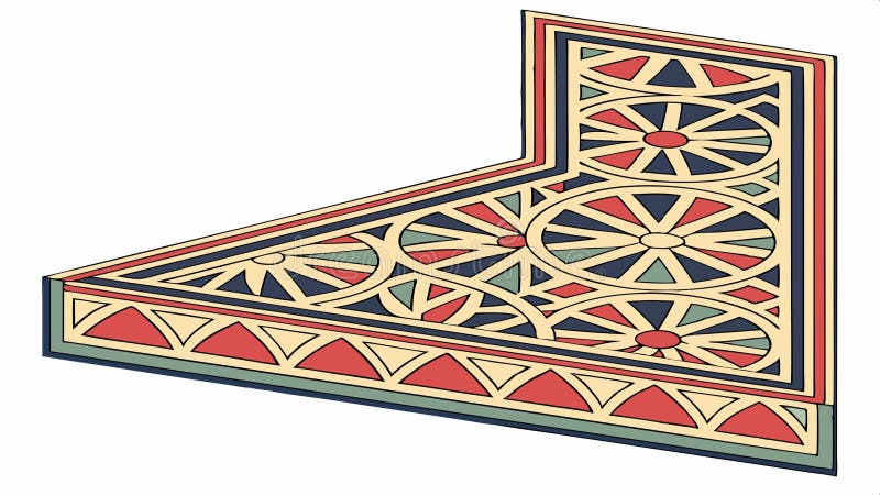 Isometric View Illustration of a Patterned Geometric Floor Design ...