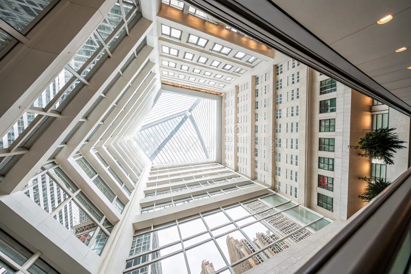 Isometric View from Inside Building with Square Bottom Stock ...