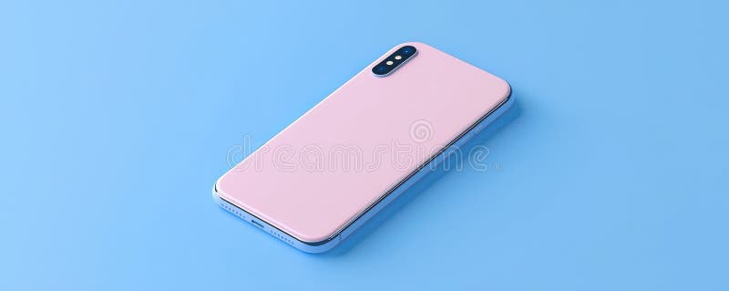 Isometric Mockup of an IPhone X on a Vibrant Blue Background Showcasing ...
