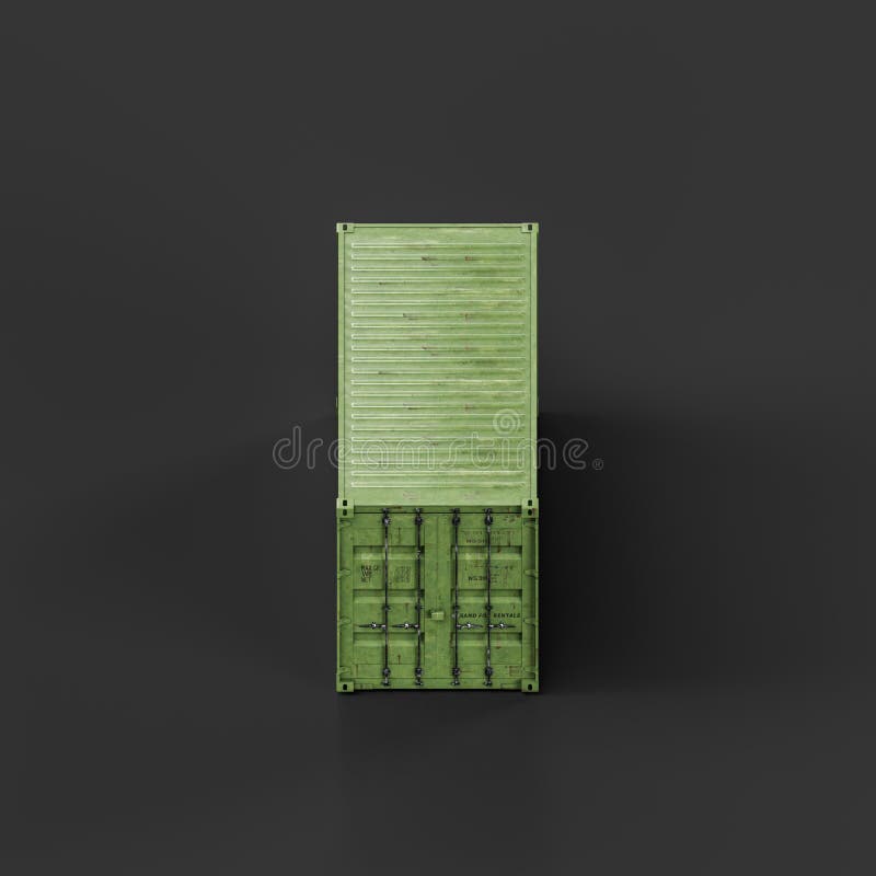 Isometric View Isolated Shipping Container, Cargo Container for ...