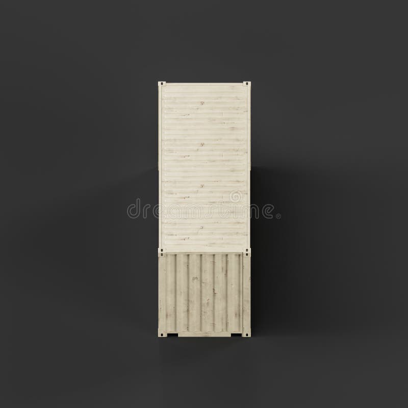 Isometric View Isolated White Shipping Container, Cargo Container for ...