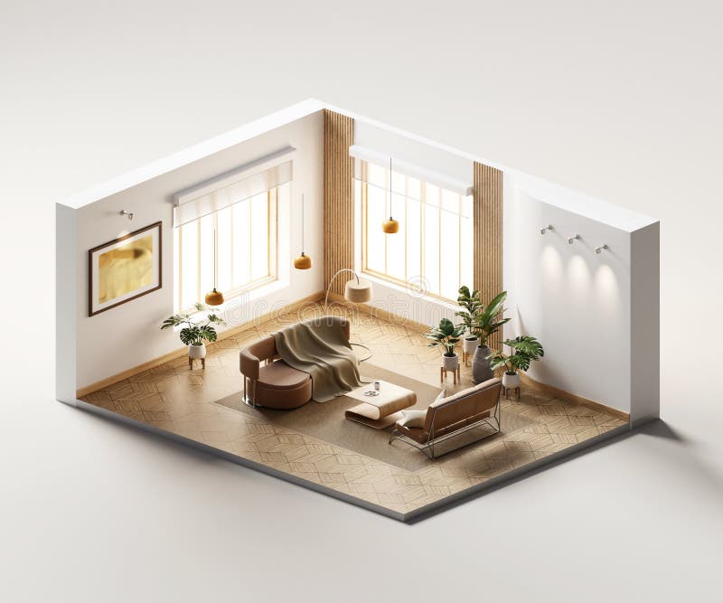 Living Room Isometric View Stock Illustrations – 1,478 Living Room ...