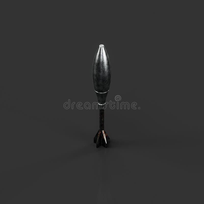 Isometric View Military Ammo, Mortar Shell, Rocket, 3d Rendering Stock ...