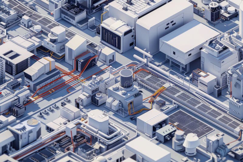 Isometric View of a Modern Electronics Manufacturing Facility ...