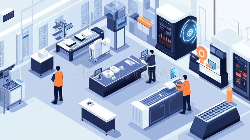 Semiconductor Manufacturing Isometric Stock Illustrations – 254 ...