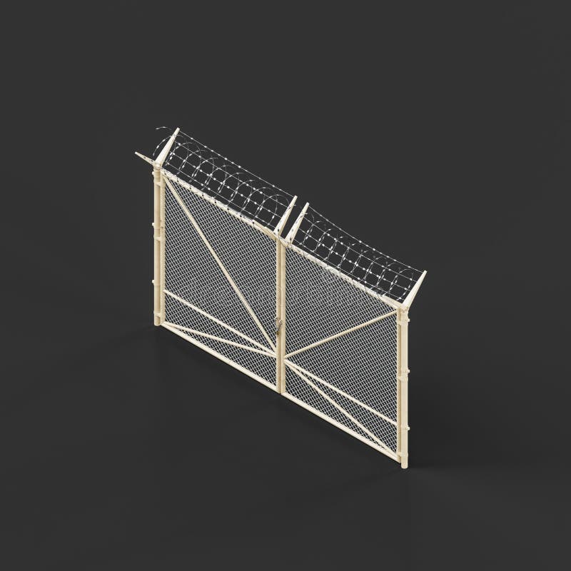 Razor Wire Fence Concrete Base Block, Military and Prison Security ...