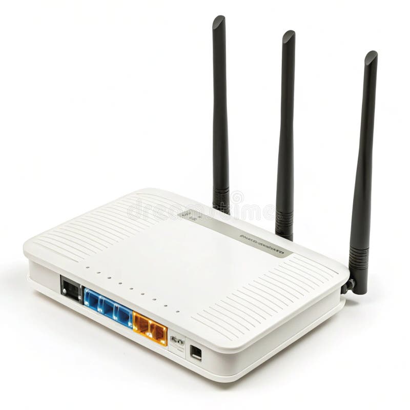 Isometric Router Isolated on White Background Stock Illustration ...