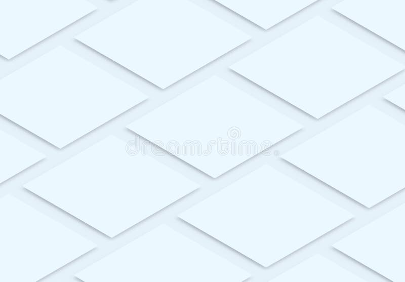 Isometric View Square Social Media Post Mockup with White Background ...