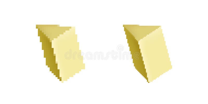 Isometric View of Two Simple Geometric Shapes with 3d Pixelated Style ...