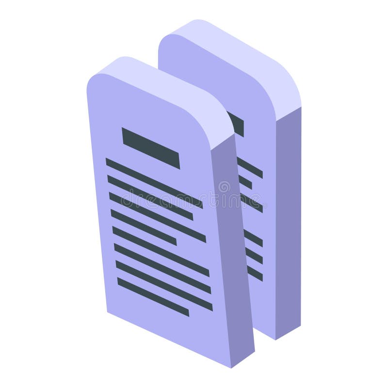 Two Stone Tablets Representing the Ten Commandments, a Symbol of Divine ...