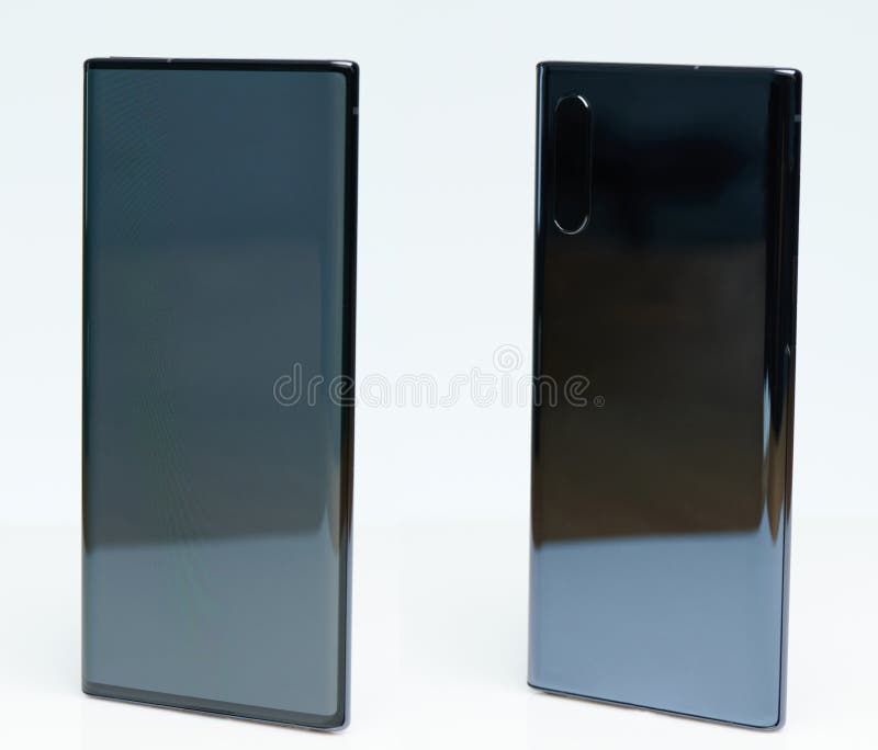 Isometric Views of Black Modern Smartphone Stock Image - Image of back ...