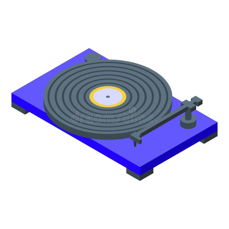 Isometric Vinyl Record Player Illustration Stock Vector - Illustration ...