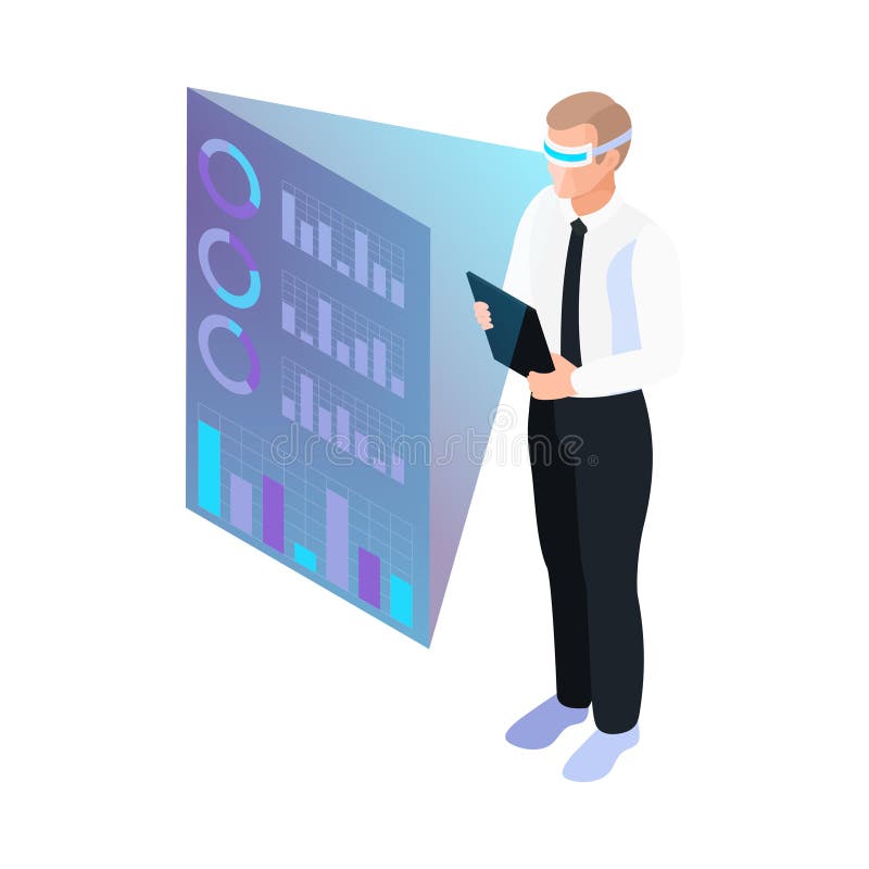 Isometric Virtual Reality stock vector. Illustration of technology ...