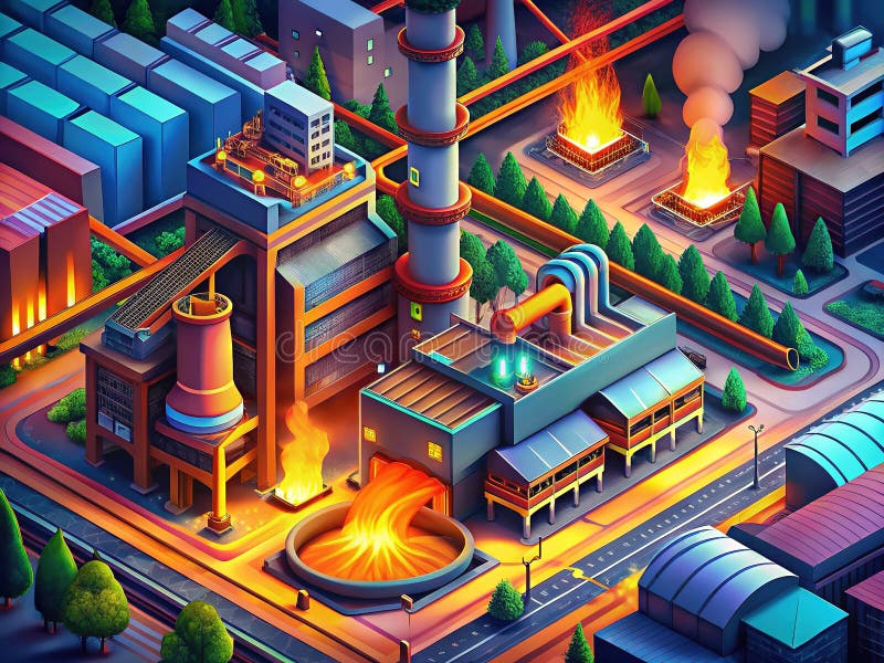 Isometric Visualization of the Complete Steel Production Process from ...