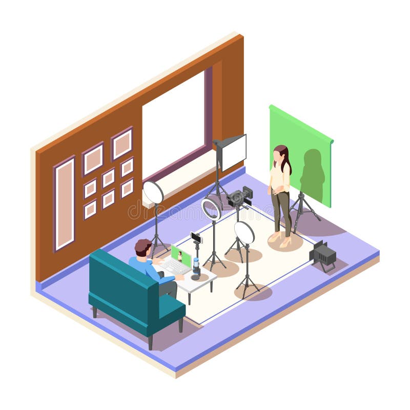 Isometric Vlogging Composition Stock Vector - Illustration of vlogging ...