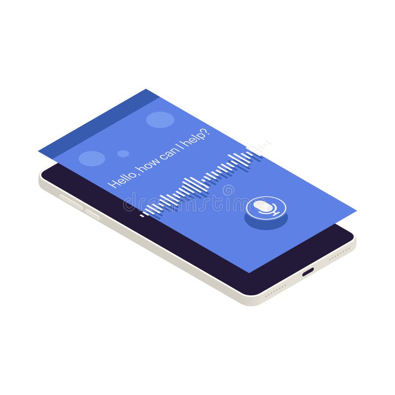 Isometric Voice Assistant Icon Stock Vector - Illustration of speech ...