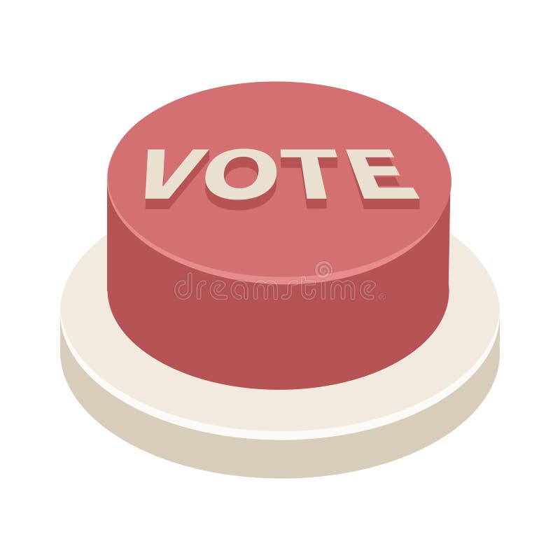 Isometric Vote Button stock vector. Illustration of election - 239786628