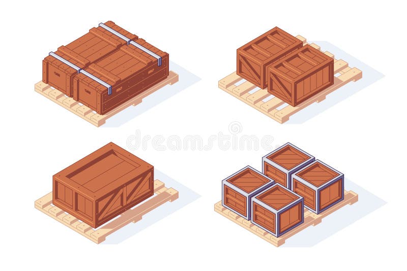 Isometric Pallets Stock Illustrations – 302 Isometric Pallets Stock ...