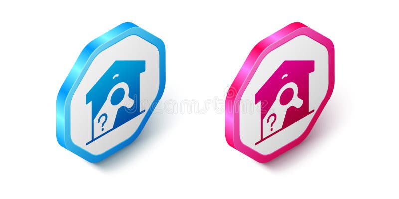 Isometric Warehouse Check Icon Isolated on White Background. Hexagon ...