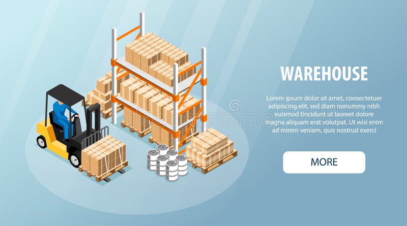 Isometric Warehouse Logistic Icon Set Stock Vector - Illustration of ...