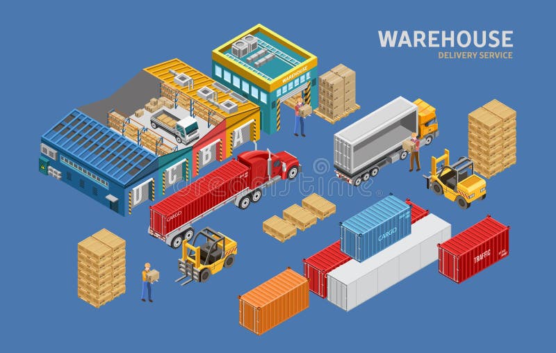 Warehouse Interior with Workers Isometric 3D Icon Stock Vector ... Warehouse Interior with Workers Isometric 3D Icon Stock Vector ...