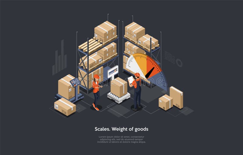 Isometric Warehouse Logistics Concept. Modern Interior of Warehouse ...