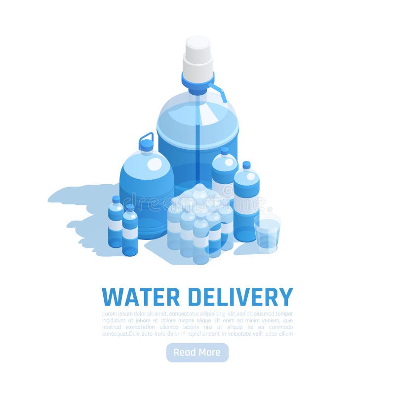 Isometric Water Station Composition Stock Vector - Illustration of ...