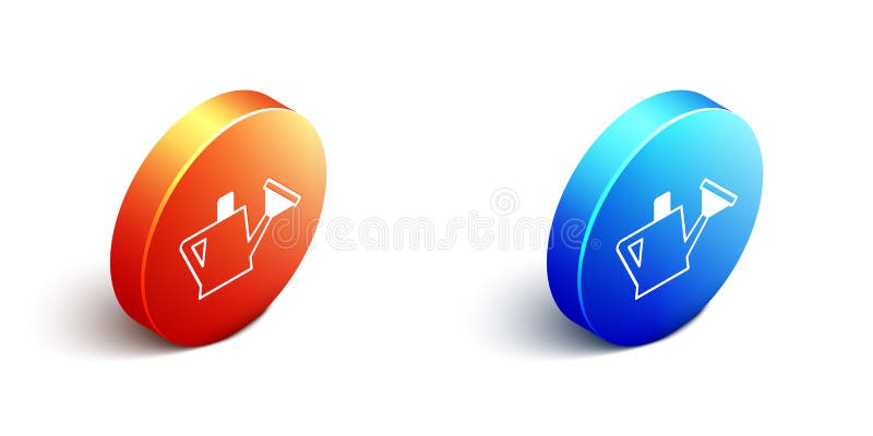 Isometric Watering Can Icon Isolated on White Background. Irrigation ...