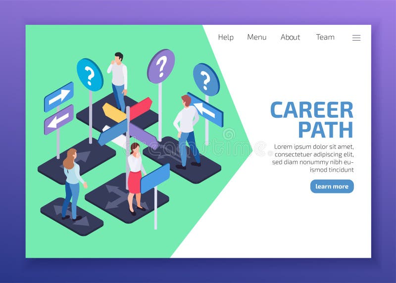 Isometric Ways of Choosing Landing Page Template Stock Illustration ...