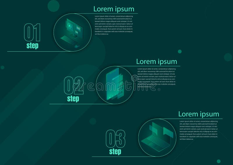 Isometric Web Banner Data Analysis and Statistics Concept. Stock Vector ...