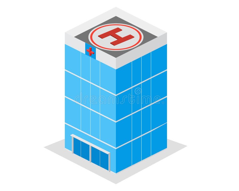 Isometric Web Hospital Vector Stock Vector - Illustration of story ...