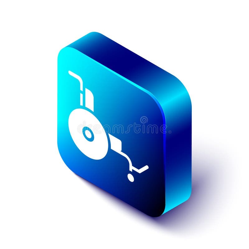 Isometric Wheelchair for Disabled Person Icon Isolated on White ...